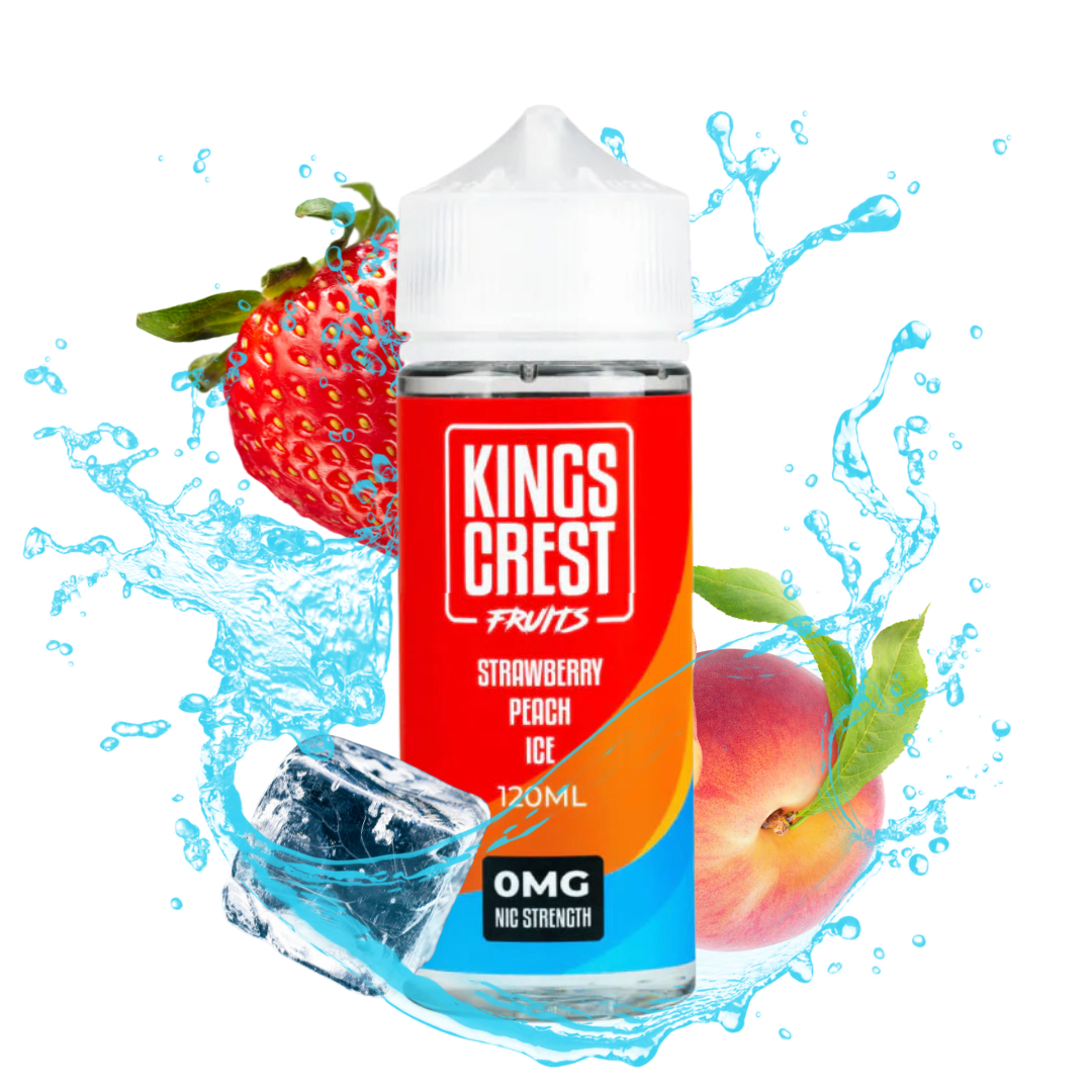 Kings Crest Fruits Strawberry peach ice 120ml – Taberna Del Vapeador